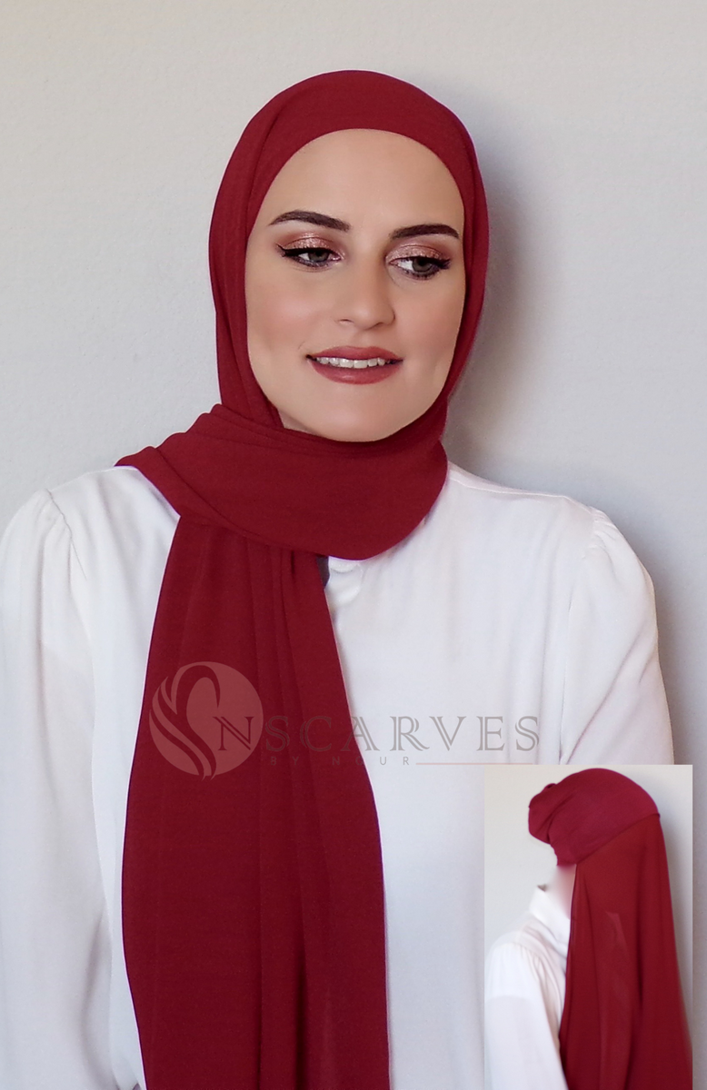 Regular Instant Hijab - Scarlet Red – Nscarves